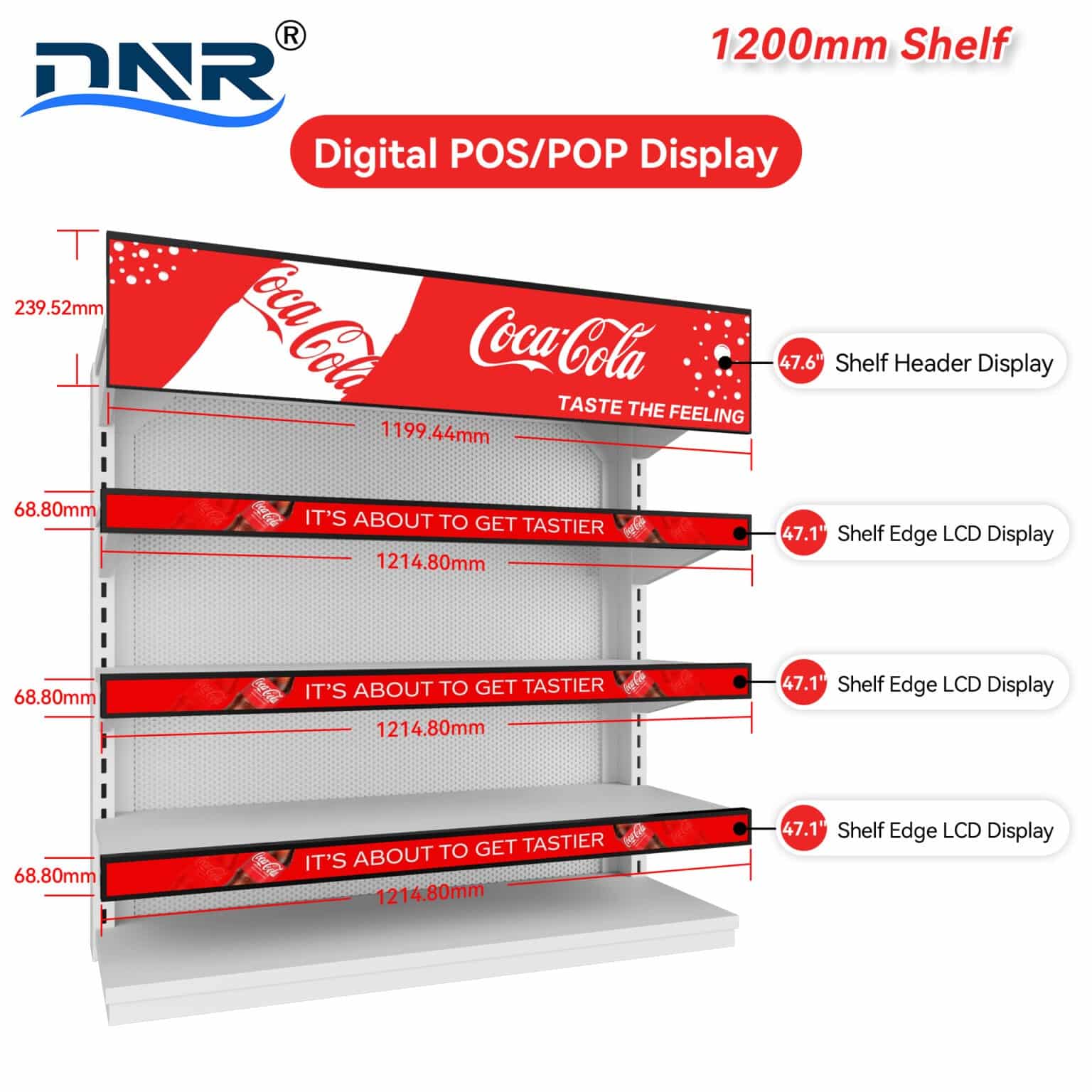 Digital Shelf Edge Displays - DNR retail signage displays for sale