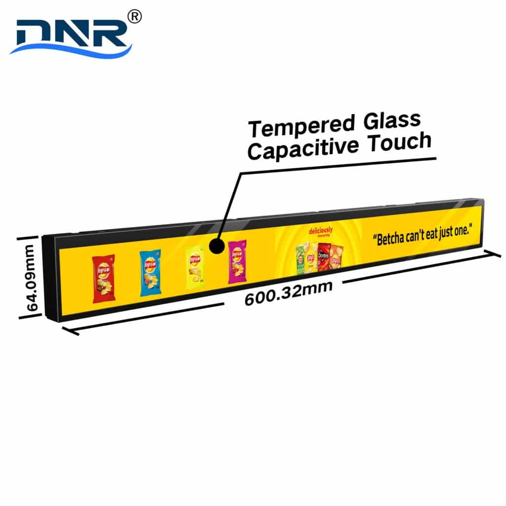 23.1inch Digital Shelf Edge LCD Display with Tempered Glass Capacitive ...