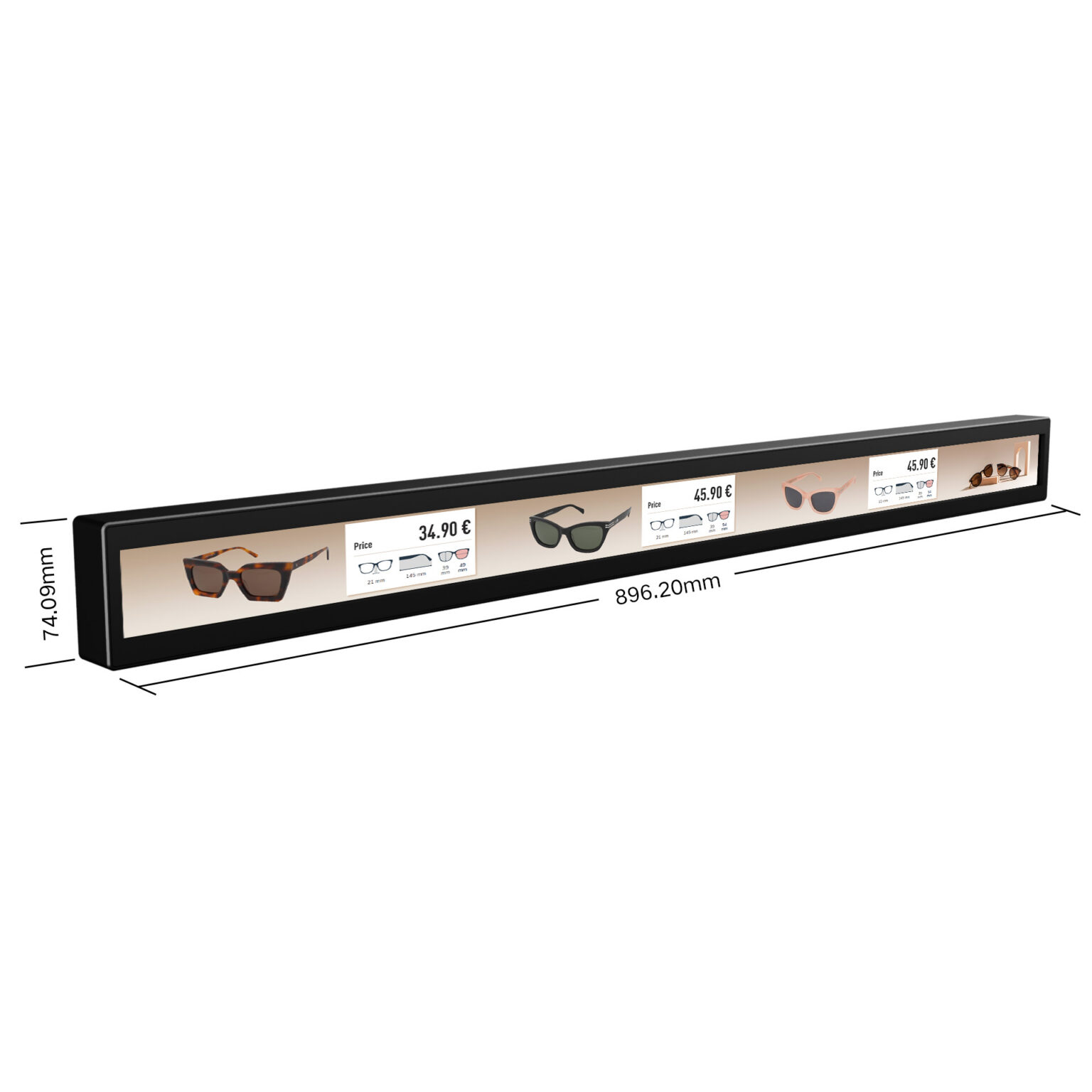 35inch P-CAP Touch Digital Shelf Edge LCD Display With Model-DXE350-CP ...