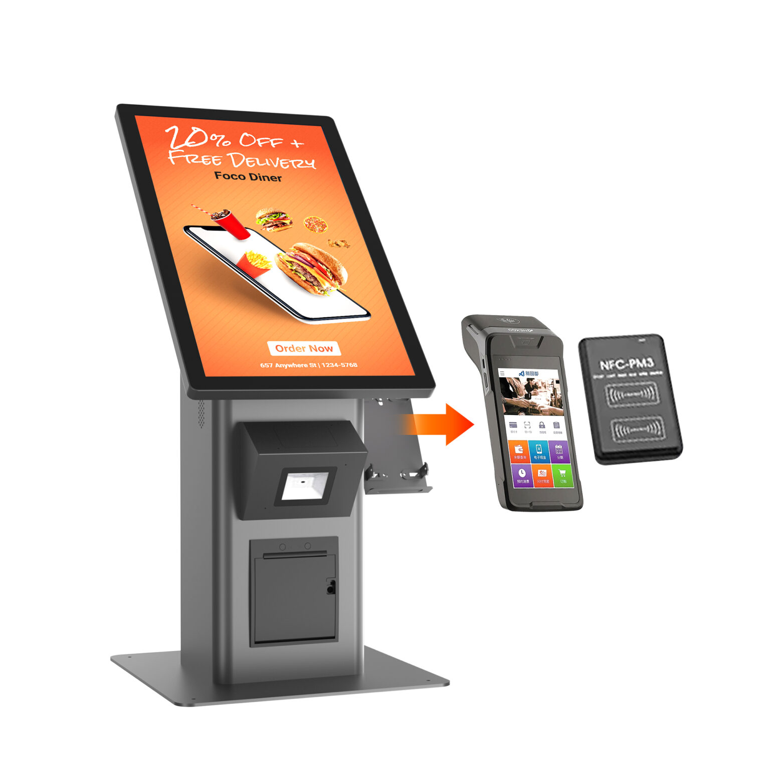 21.5"PCAP Touch Screen Desktop Self-Service POS Kiosk - DNR Digital and ...